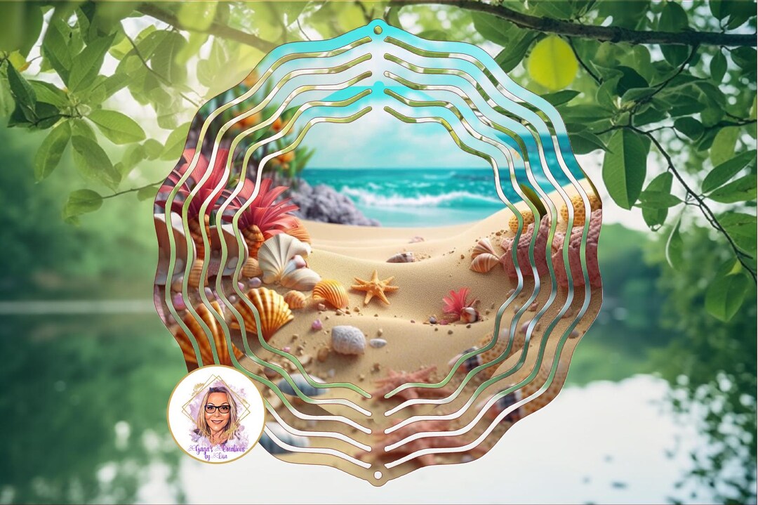 3D Beach Shells Wind Spinner/home & Garden Décor/hanging Art/3d ...