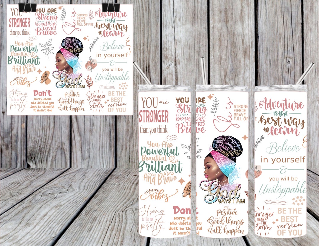 God Say I Am Affirmations / 20oz Skinny Insulated Stainless-steel ...