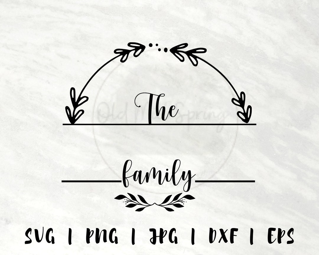 Split Monogram Svg, Family Monogram Sign Svg, Family Name Sign Svg ...