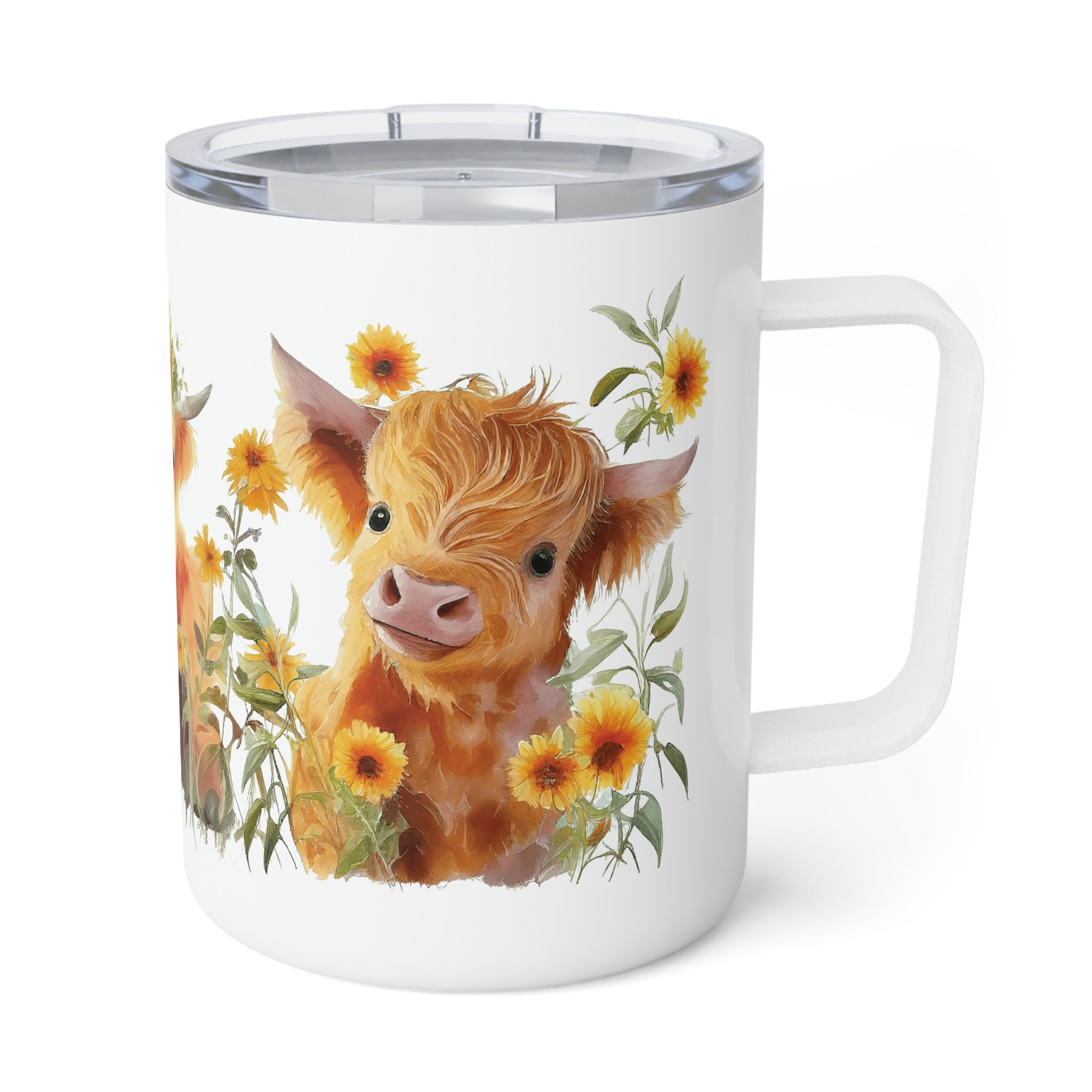 Highland Cow Insulated Coffee Mug, 10oz New Designs Highland Cow Mug ...