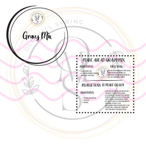 Printable Pantry Label- Gravy Mix - PDF / SVG / PNG, Old Mill Spring ...