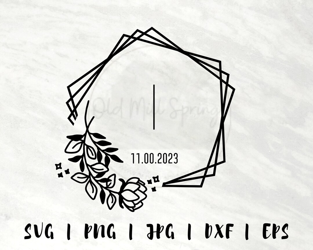 Family Name Monogram SVG: Floral Frame Bundle (digital Download) - Etsy