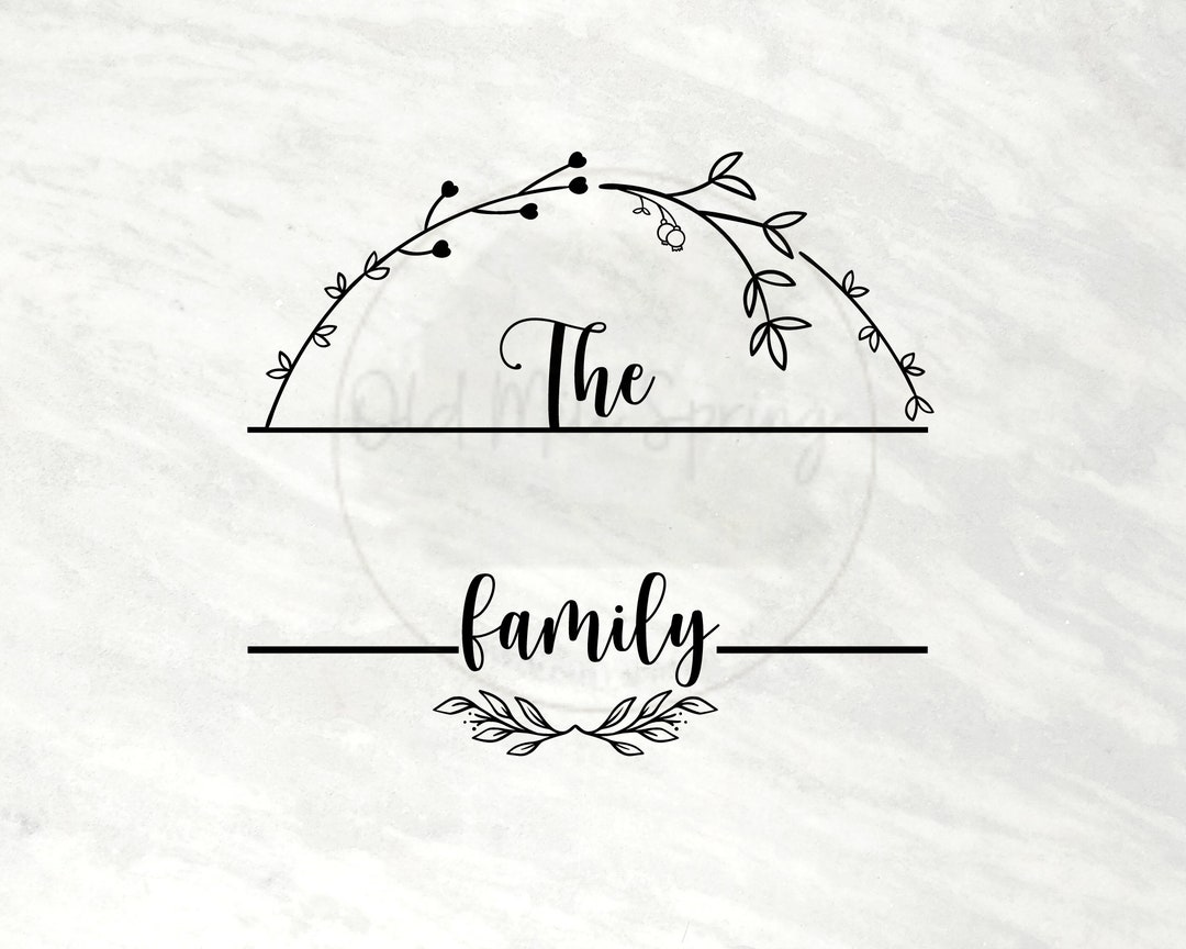 Split Monogram Svg, Family Monogram Sign Svg, Wedding Sign Svg, Family ...