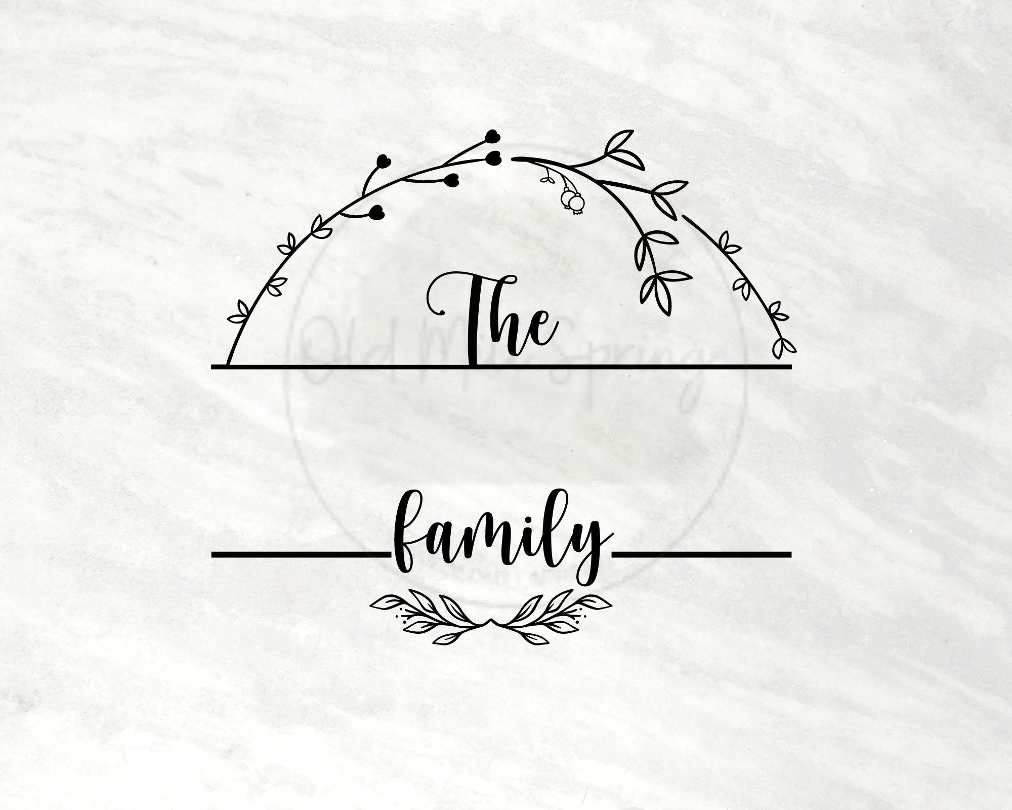 Split Family Monogram Svg, Wedding Sign Svg (digital Download) - Etsy