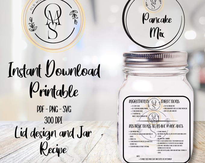 DECAL ONLY Pancake Mix Pantry Label Decals for Your Own Containers ...