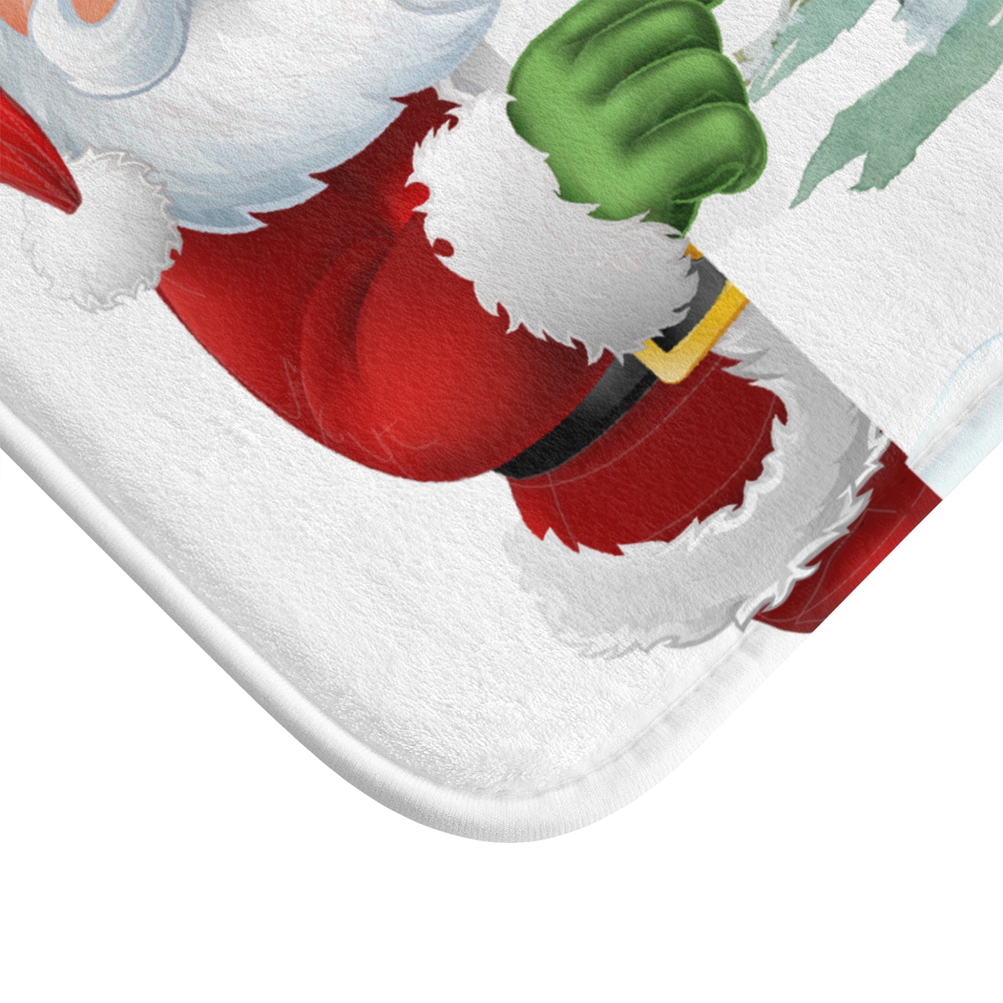 Merry Christmas Bathmat Santa Christmas Bath Mat Christmas - Etsy