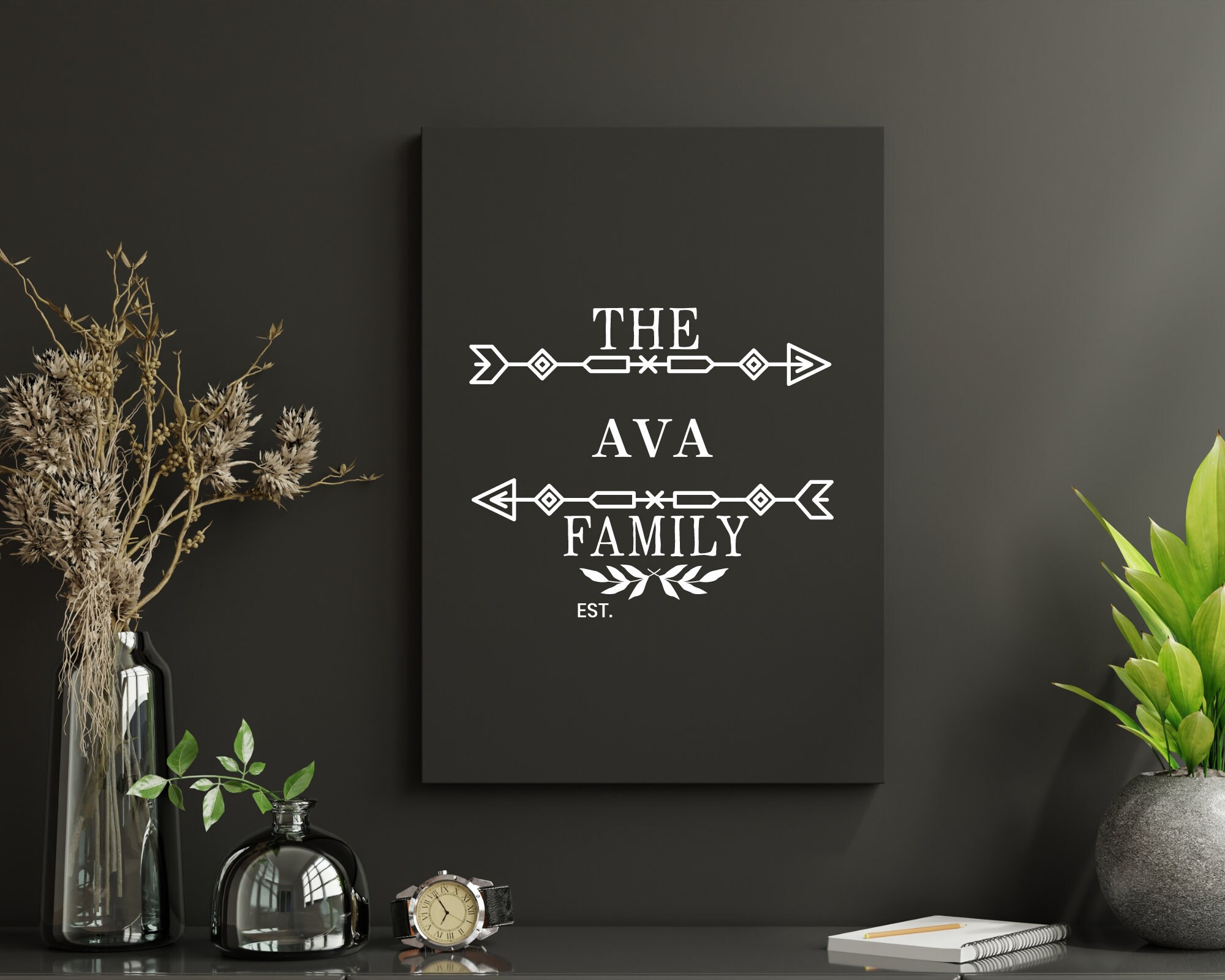Established Sign Svg Split Monogram Svg Canvas Sign Svg - Etsy