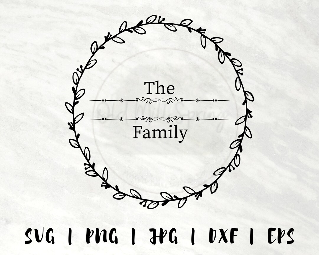 Initial Sign Svg Split Monogram Svg Family Monogram Sign - Etsy