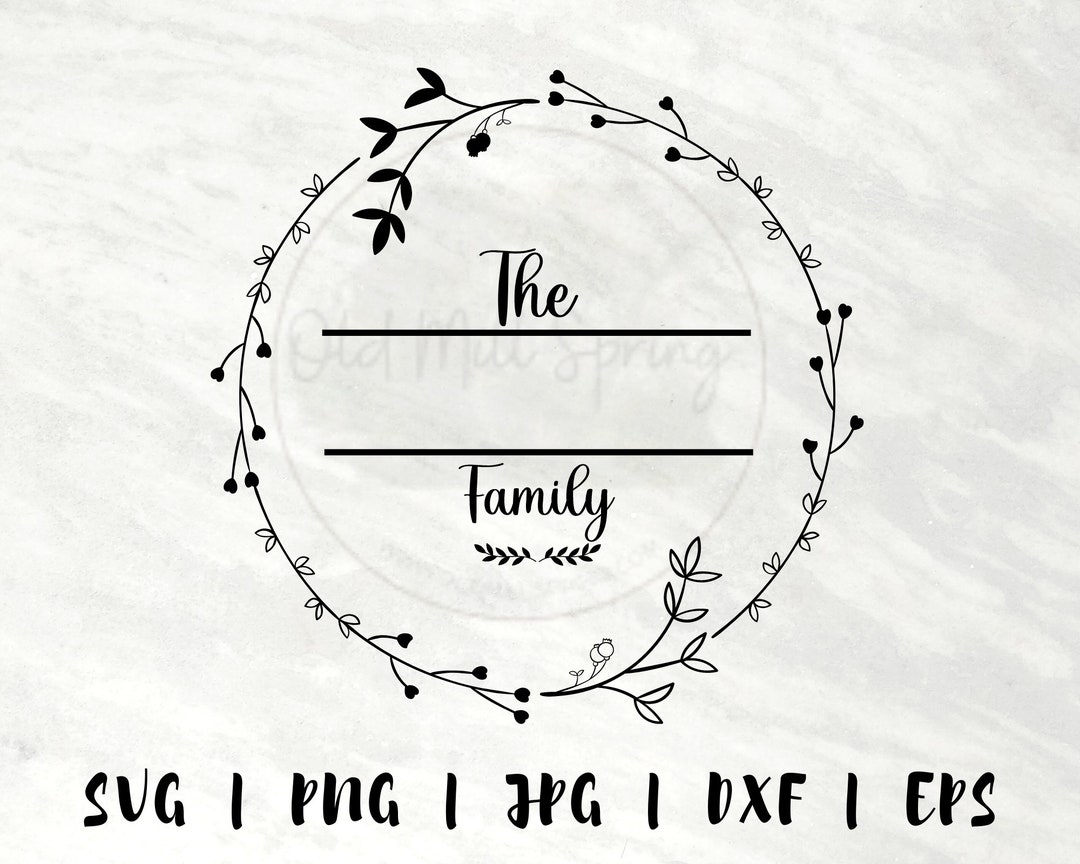 Family Last Name Pallet Sign Svg, Blended Family Sign Svg, Family Wall ...