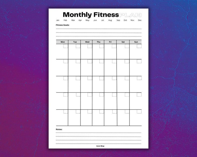 Workout Tracker Printable, Daily Exercise Log, Fitness Planner, Gym ...