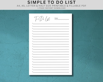 To Do List Printable Productivity Planner Printable - Etsy