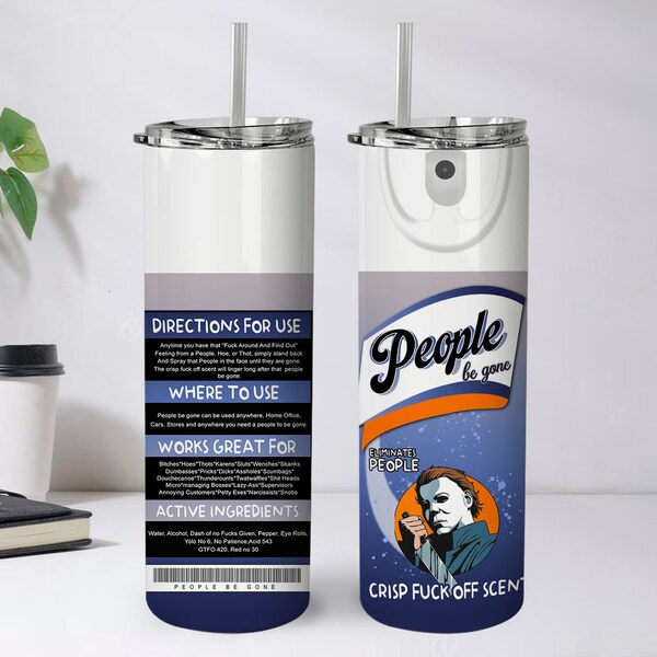 Bitch Be Gone Tumbler Template - Etsy