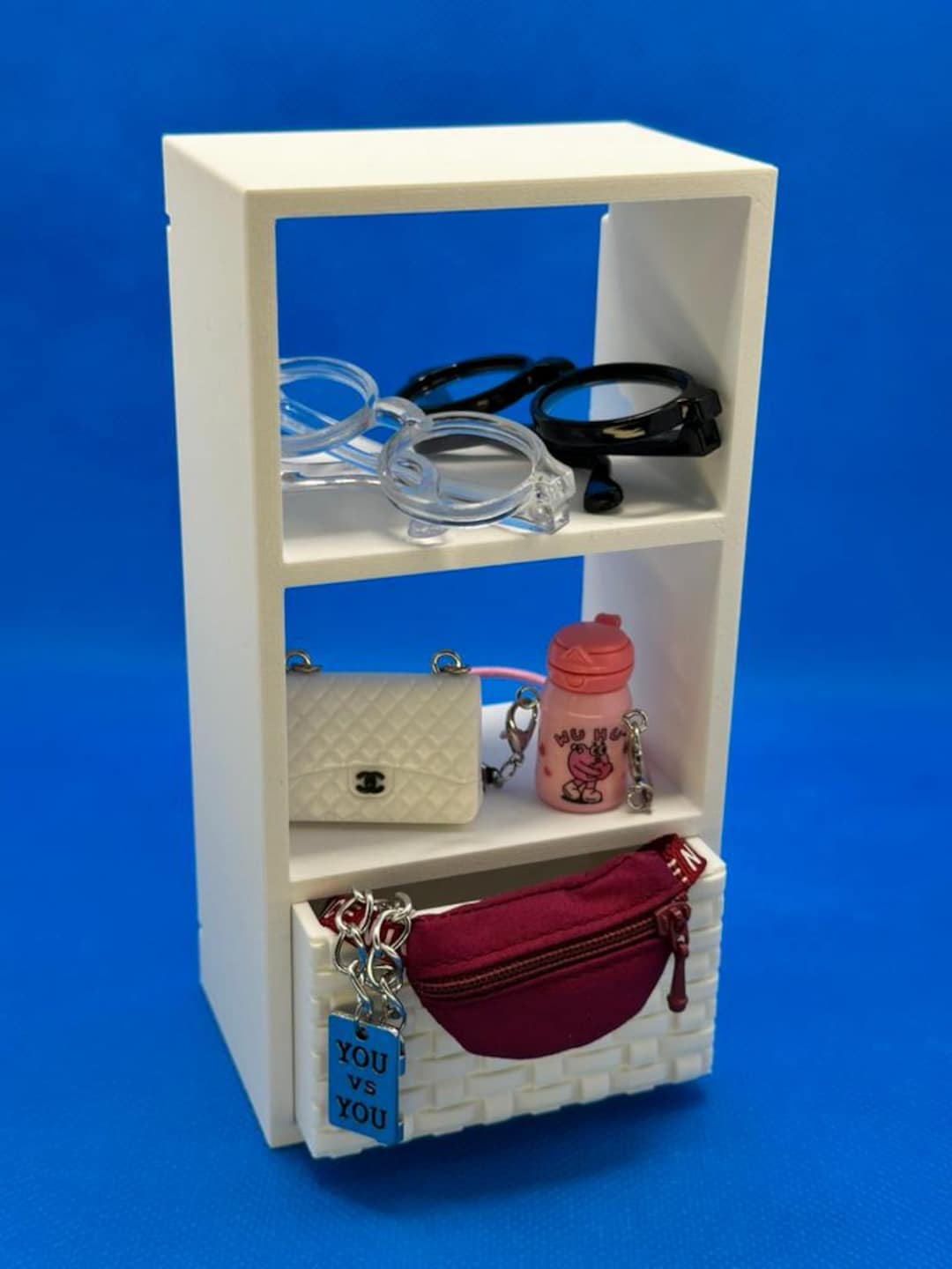 Labubu Accessory Shelf Unit With Drawer - Display Your Labubu ...