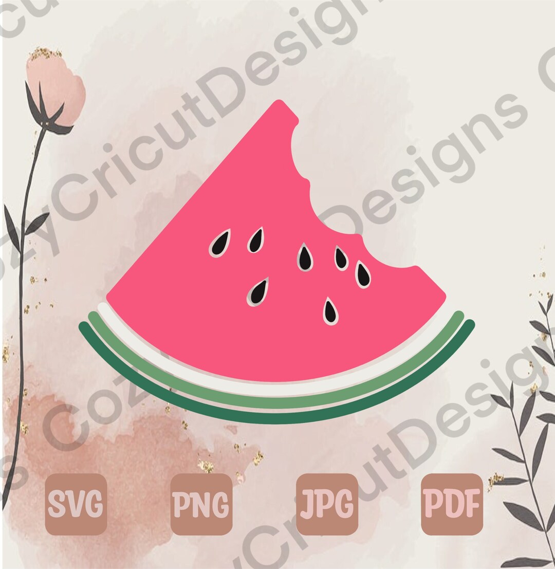 Watermelon Svg, Bitten Watermelon Svg, Watermelon Slice, Watermelon ...