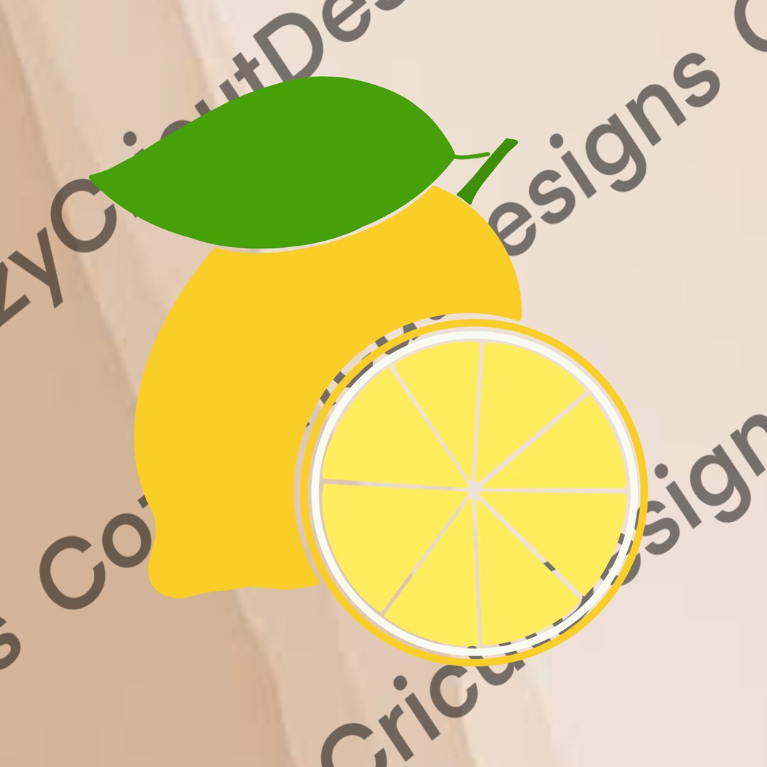 Lemon Svg, Summer Fruit Svg, Citrus Fruit Svg, Yellow Fruit Svg, Cricut ...