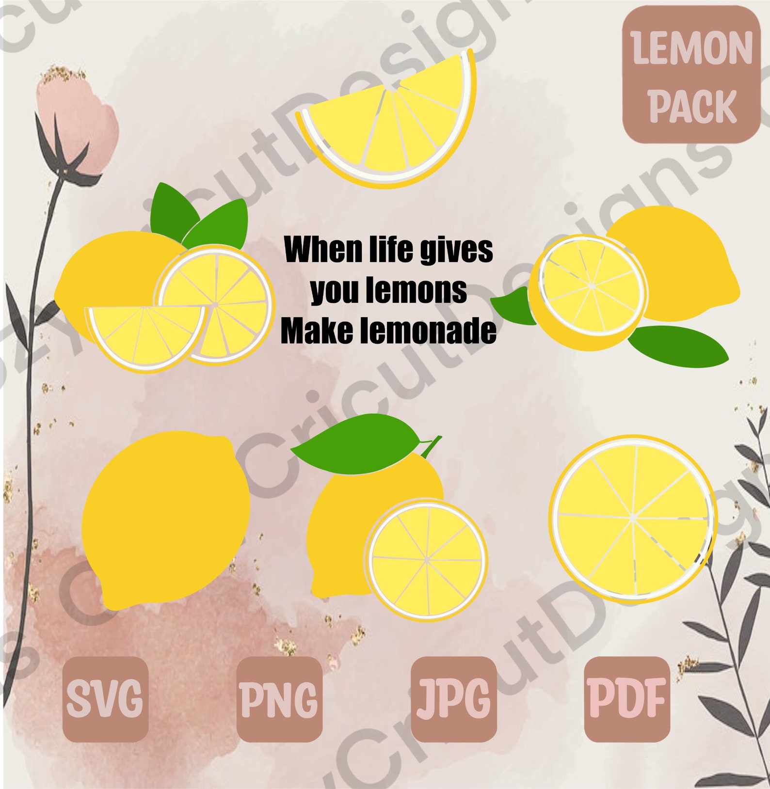 Lemon Svg Bundle, Summer Fruit, Svg Bundle, Lemon Svg, Lemon Png, Lemon ...