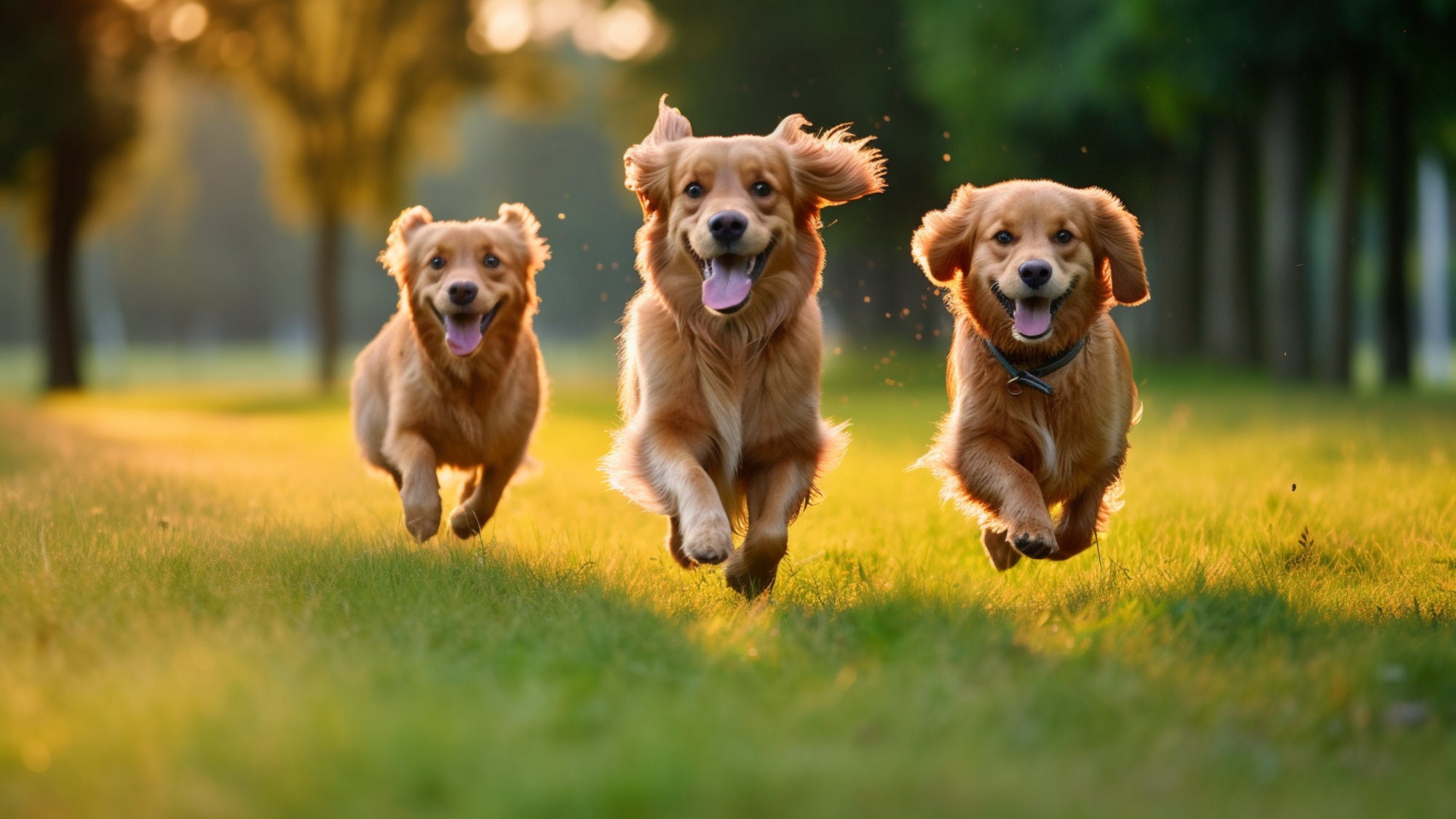 Triple Retriever Run - 8K Digital Print (PNG FORMAT) - Etsy