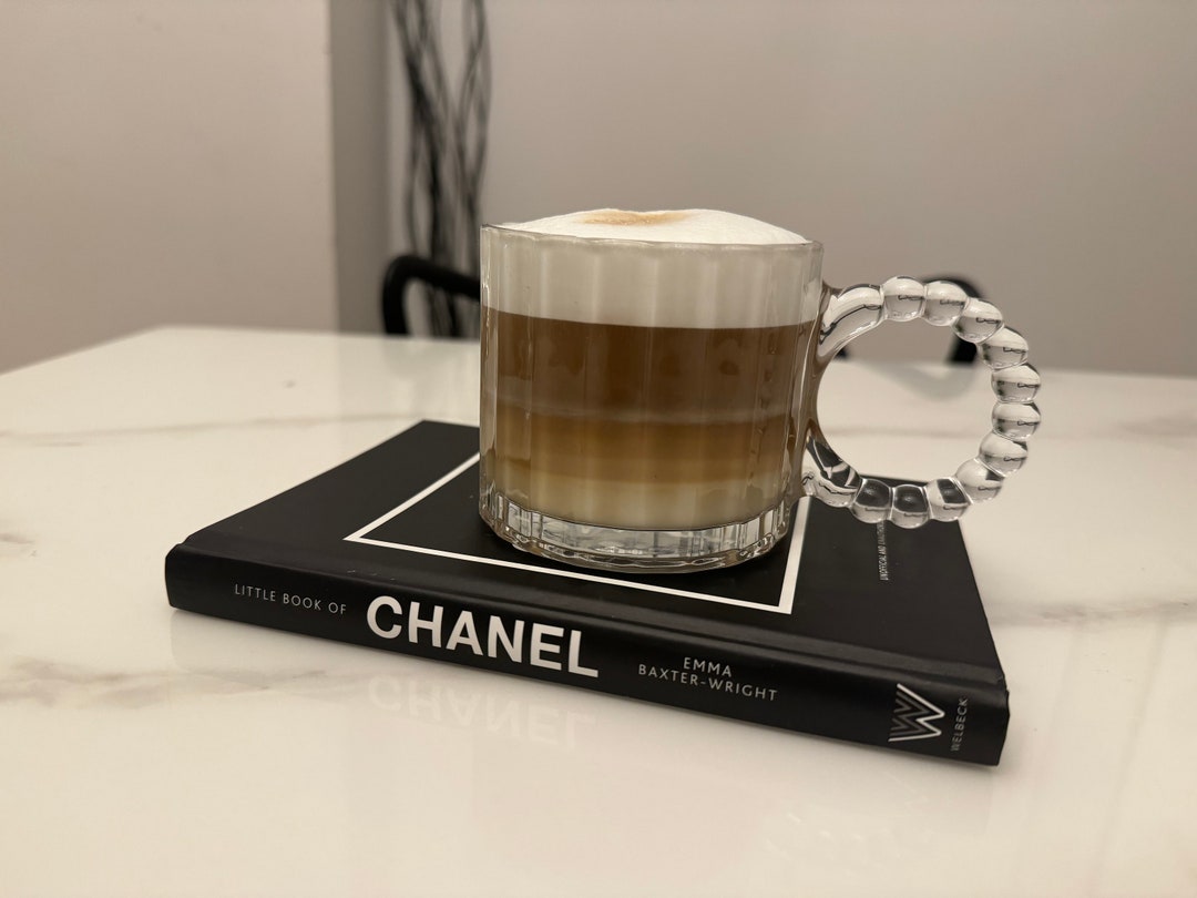 Glass Cup / Mug / Ribbed / Coffee / Hot Chocolate / With Handle - Etsy