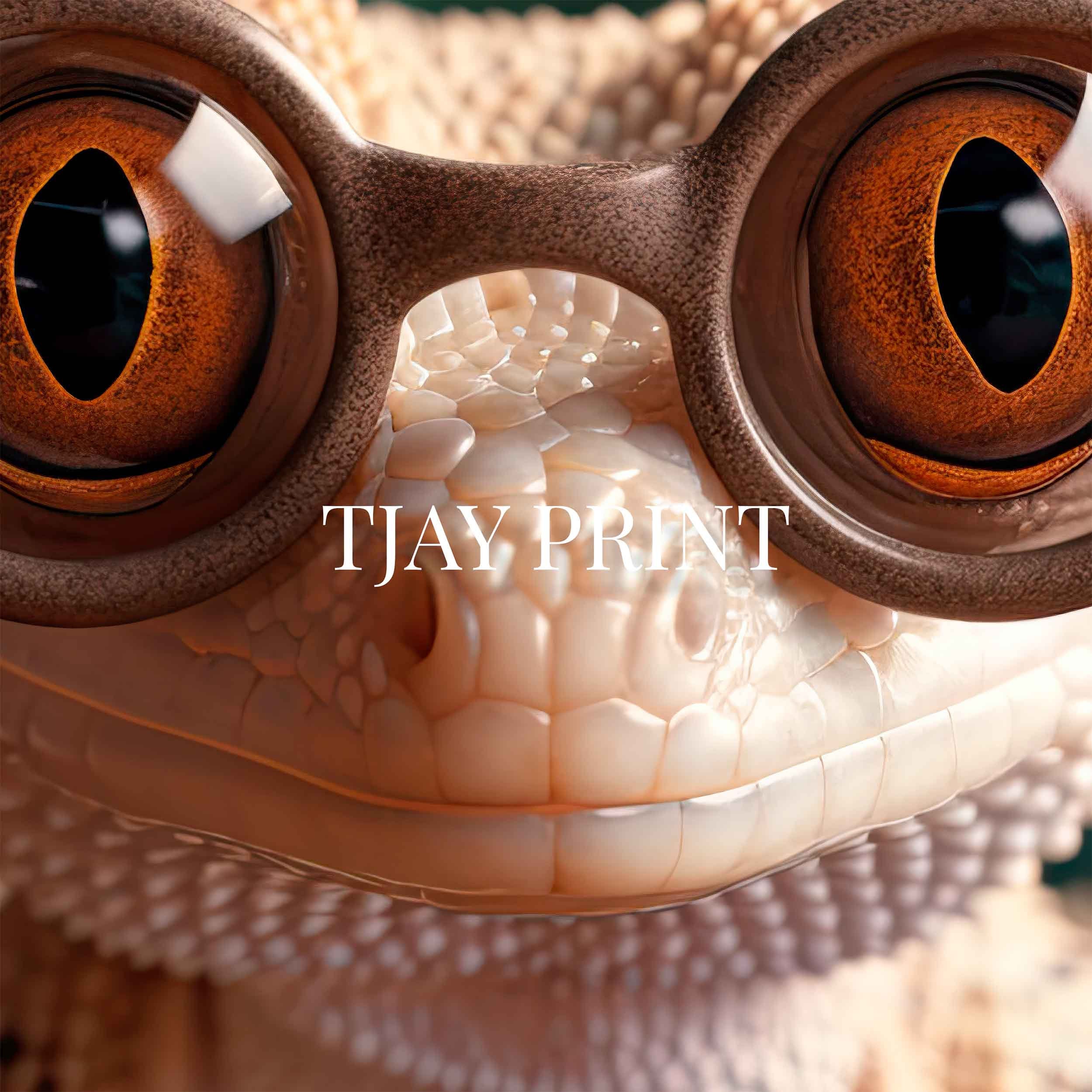 Cute Gecko With Glasses Digital Download Decorative - Etsy