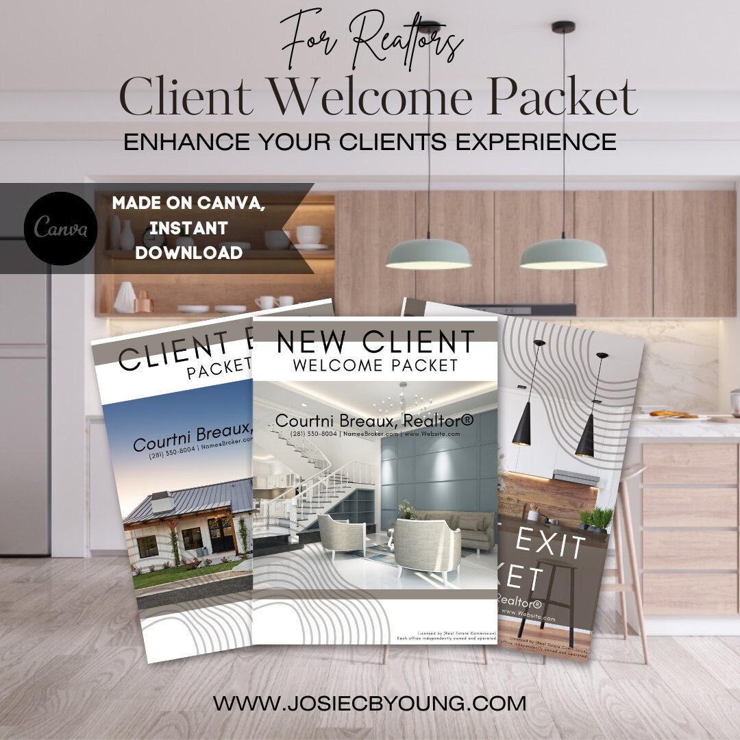 Realtor New Client Welcome Packet | Real Estate Welcome Packet ...