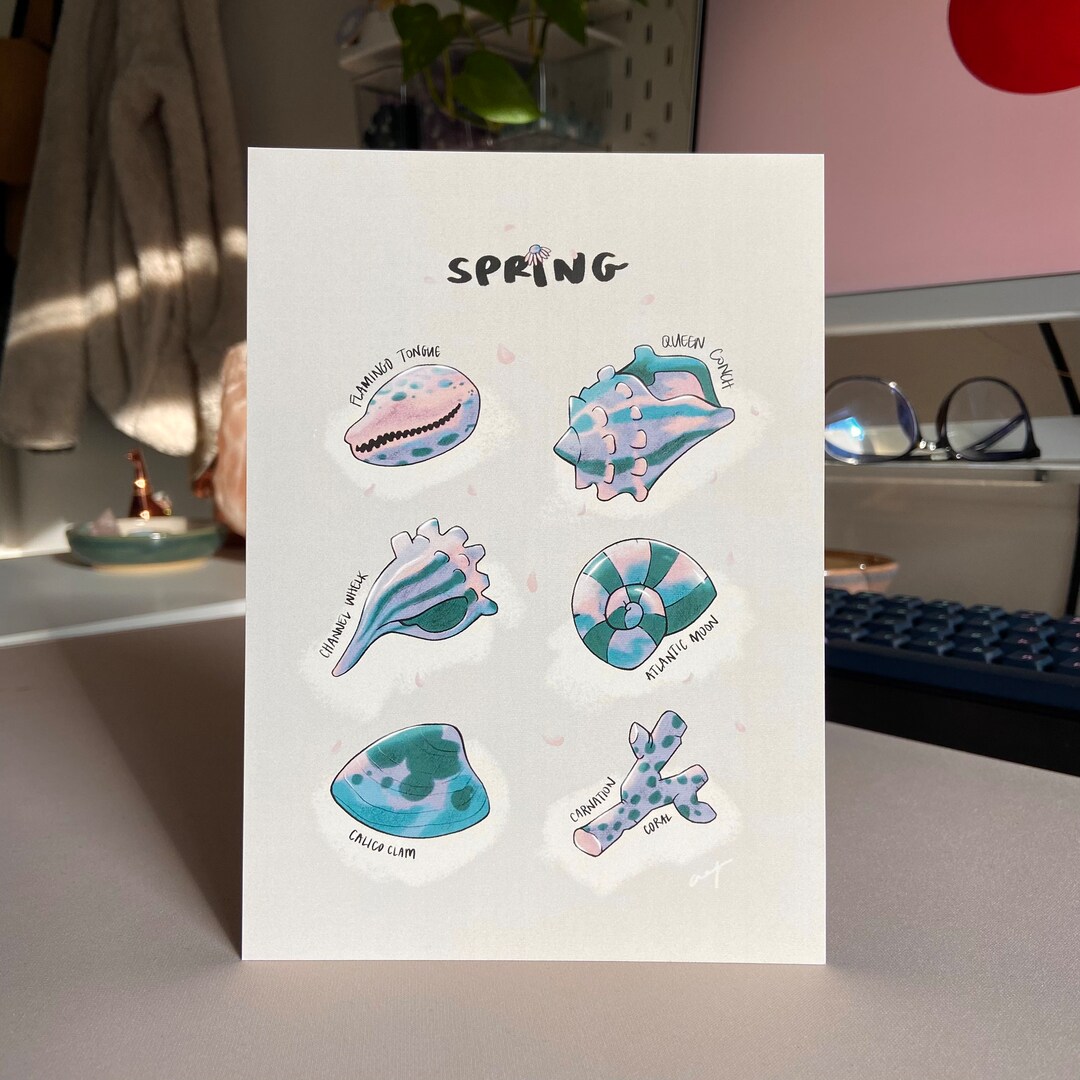 Cozy Grove Spring Shells Small Print - Etsy