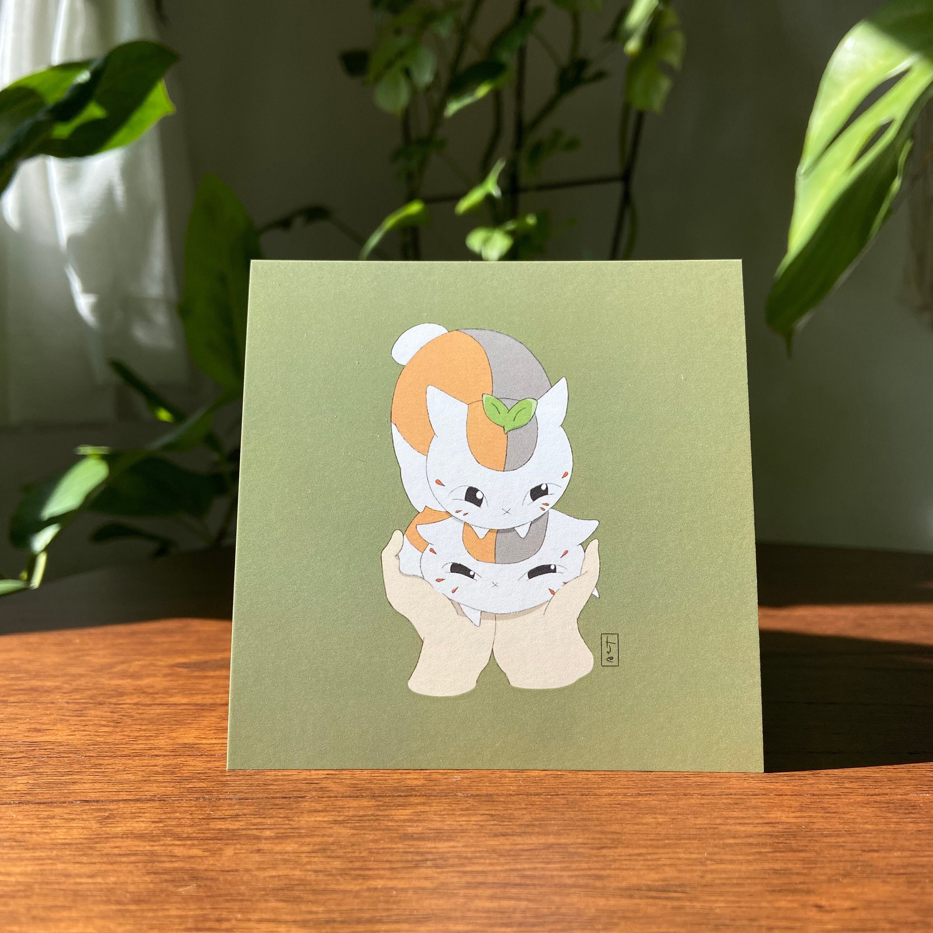 Tiny Nyanko-sensei Small Print - Etsy