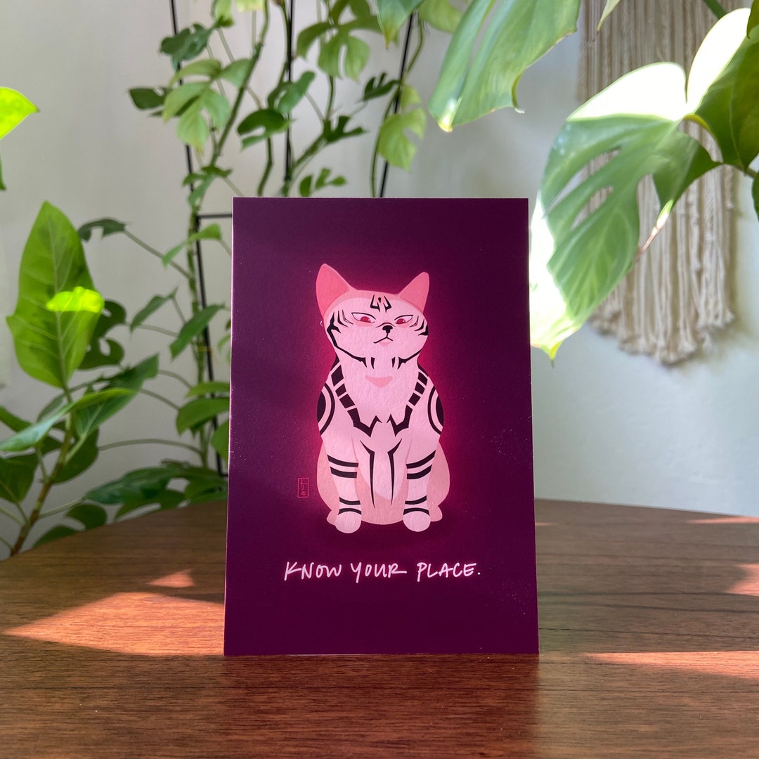 Sukuna Cat Small Print - Etsy