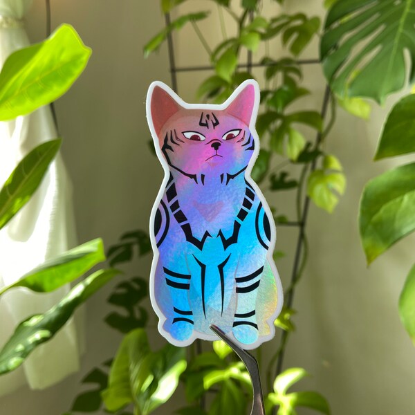 Gojo Cat Sticker - Etsy