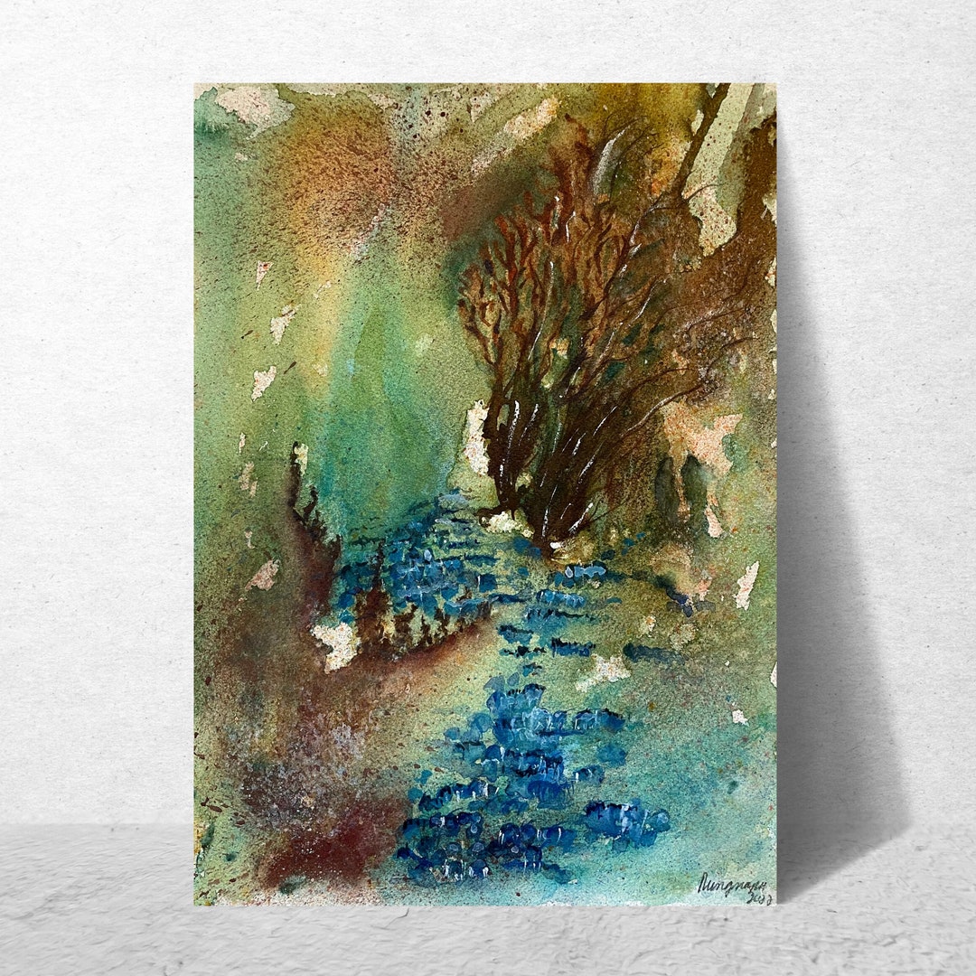 Abstract Watercolor Wall Art, Watercolor Print, Landscape Wall Art ...