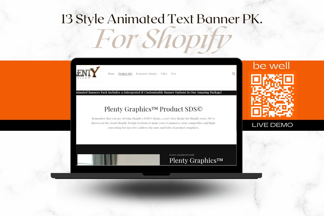 Shopify 2.0 Universal 13 Style Animated Text Banner Pack Shopify Theme ...
