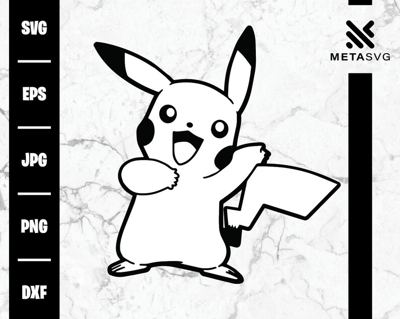 Pikachu 2 SVG Pokemon Ash Ketchum Catch Adventure Charizard - Etsy