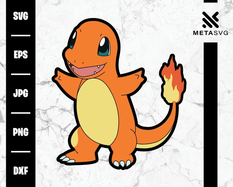 Charmander SVG Pokemon Ash Ketchum Catch Adventure Charizard - Etsy