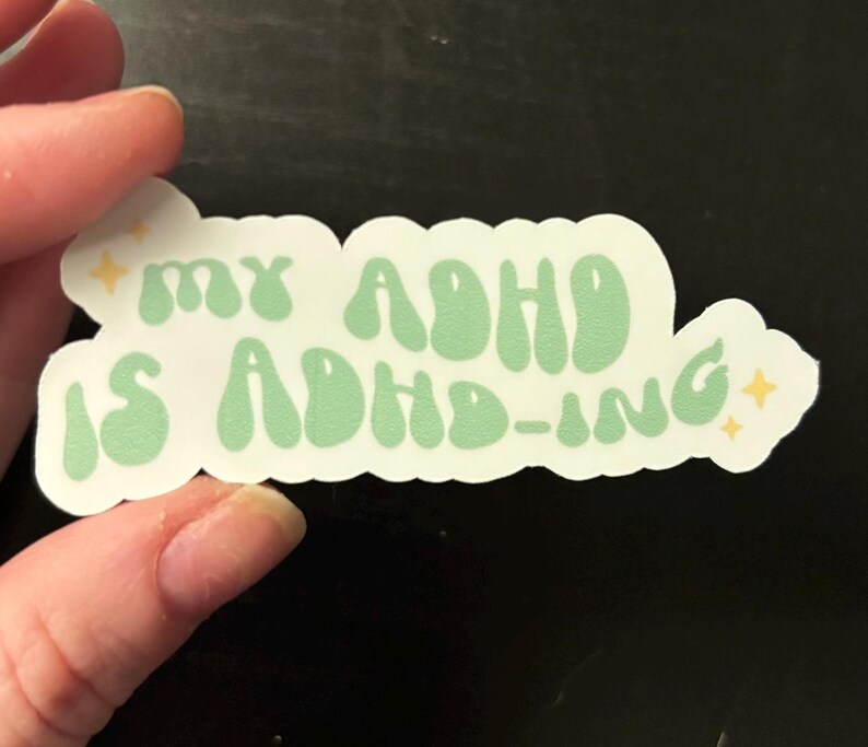 ADHD Awareness, ADHD Sticker, High Quality, Glossy Vinyl, Durable ...