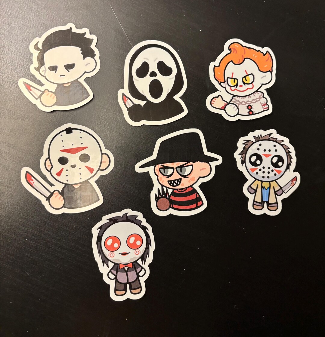 Scary Movie Sticker Pack. 3 Inches Each Roughly Waterproof and Made ...