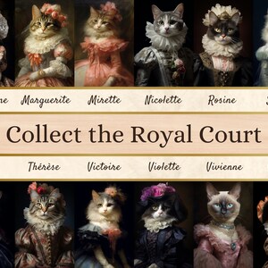 Gray Tabby Cat Art, Princess Cat Rococo Poster, Tabby Cat Gift, Animal ...