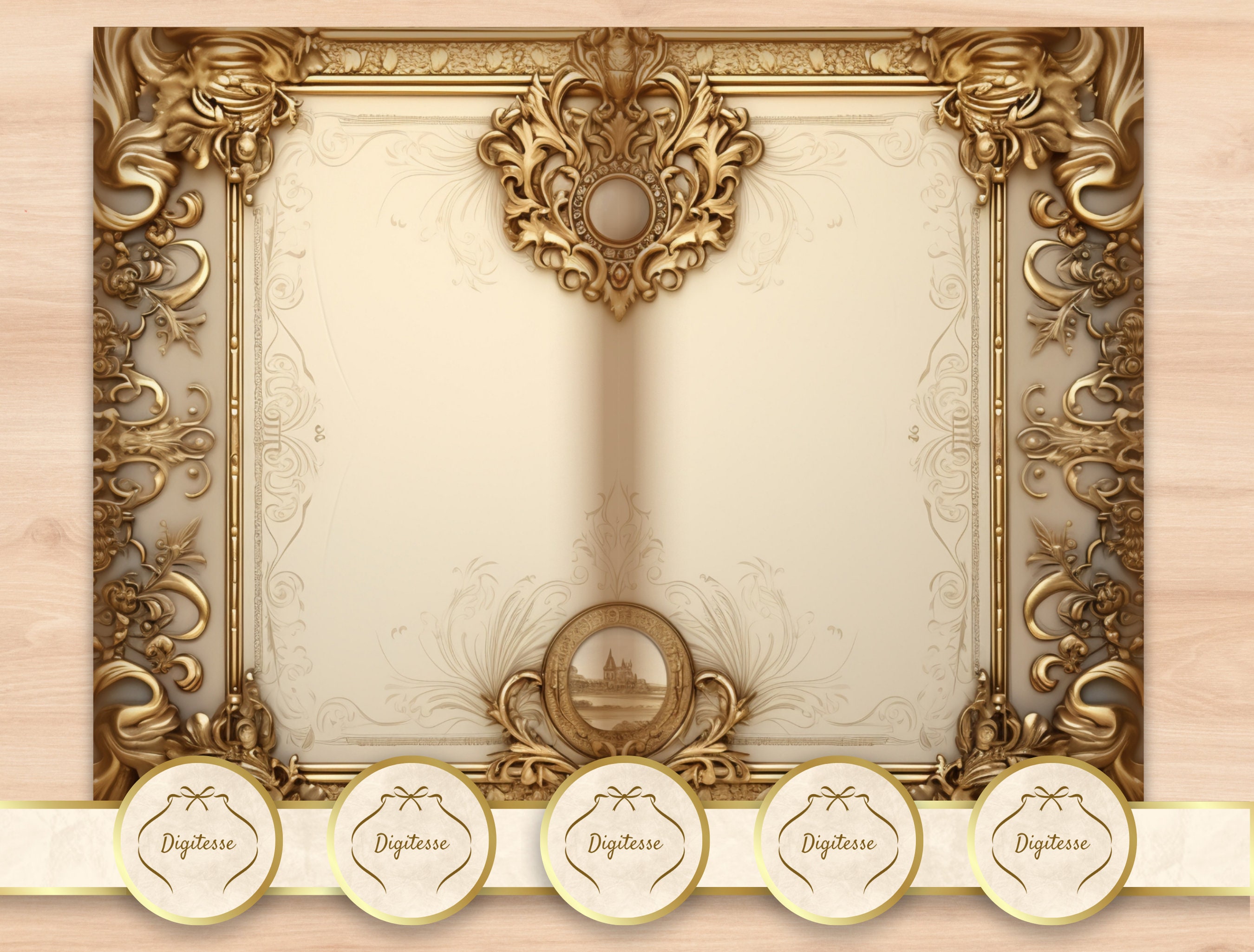 Elegant Gold Junk Journal Pages Vintage, Printable Junk Journal PDF ...