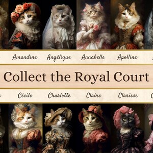 Gray Tabby Cat Art, Princess Cat Rococo Poster, Tabby Cat Gift, Animal ...