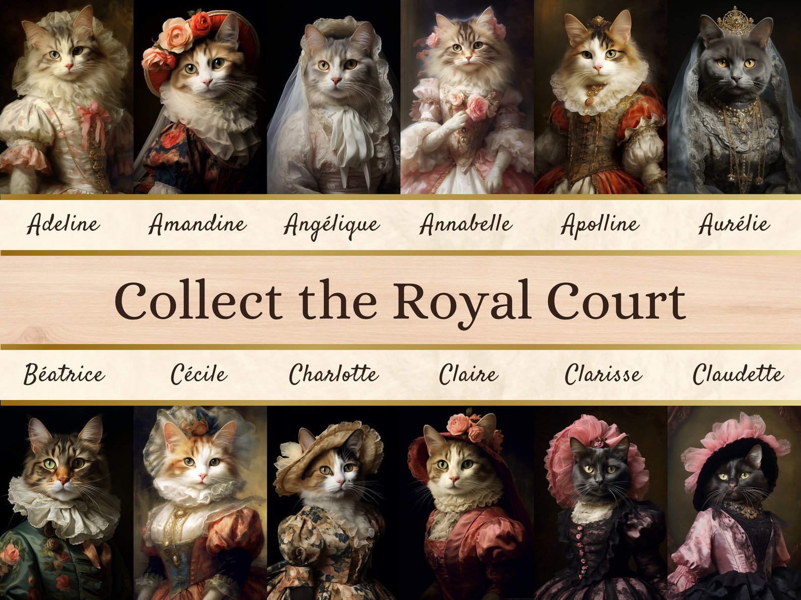 Siamese Cat Decor, Siamese Cat Rococo Art Print, Royal Cat Portrait ...