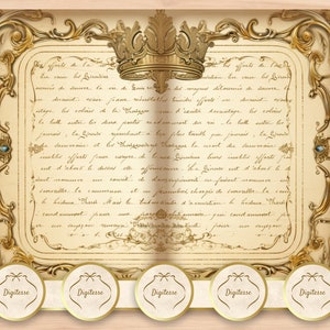 Elegant Gold Junk Journal Pages Vintage, Printable Junk Journal PDF ...