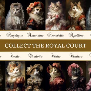 2025 Cat Calendar Digital, Printable Cat Calendar 2025, Rococo Cats in ...