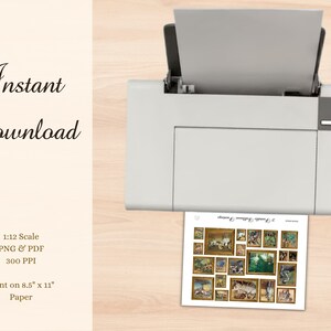 1 12 Scale Framed Paintings Printable, Dollhouse Art, Degas Ballerinas ...