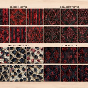 Vampire Aesthetic Seamless Pattern Bundle, Gothic Halloween Junk ...