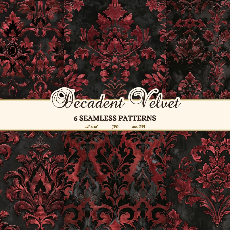 Damask Velvet - Etsy