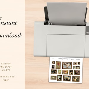 Printable Dollhouse Art, Manet Miniature Gallery Wall, Famous Paintings ...