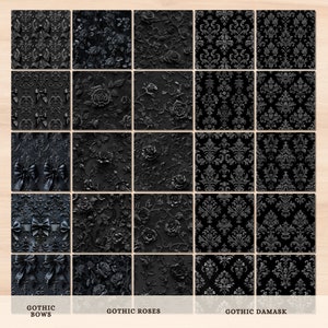 Vampire Aesthetic Seamless Pattern Bundle, Gothic Halloween Junk ...