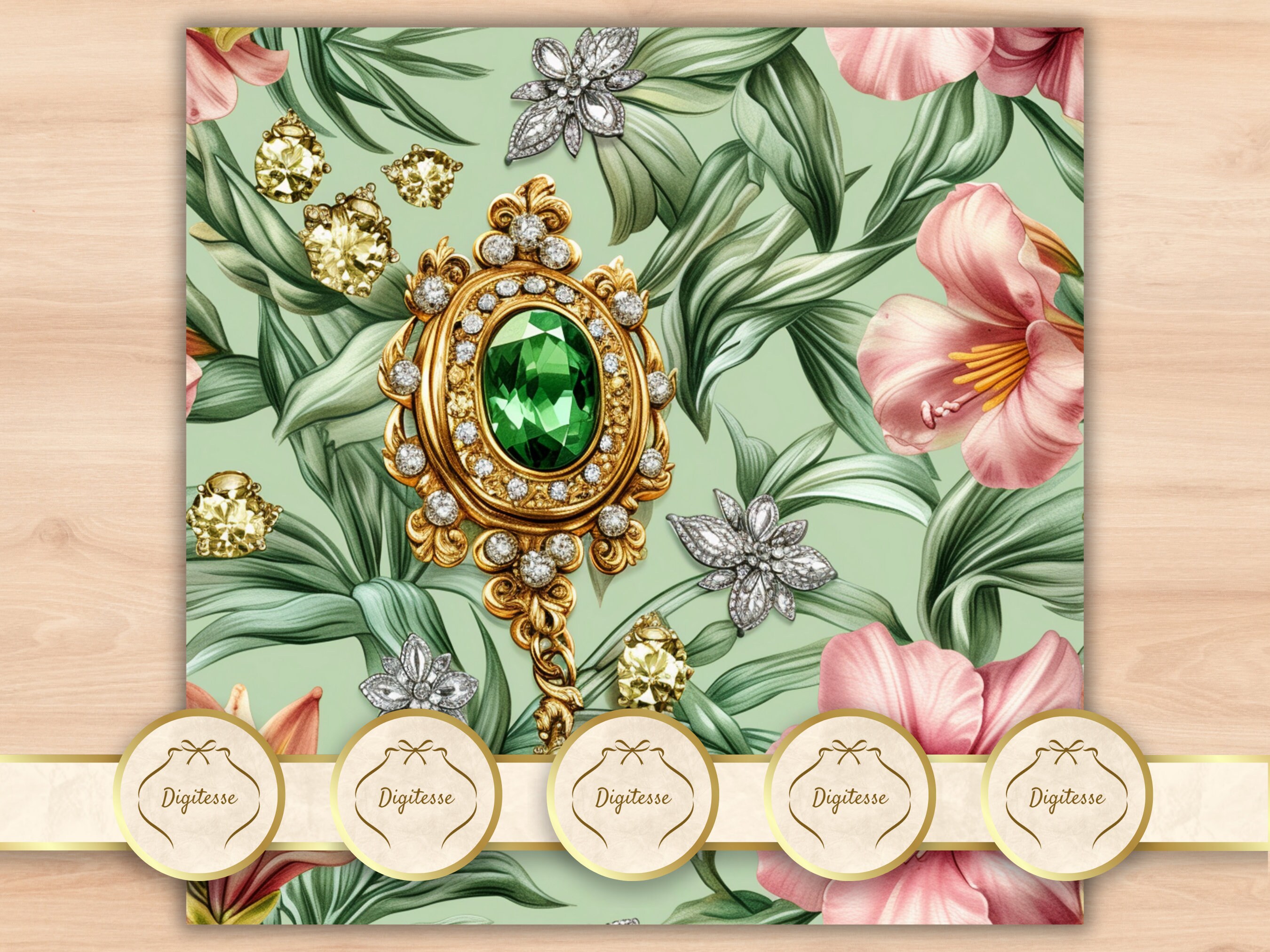 August Birthday Digital Paper, Birthstone Seamless Pattern for ...