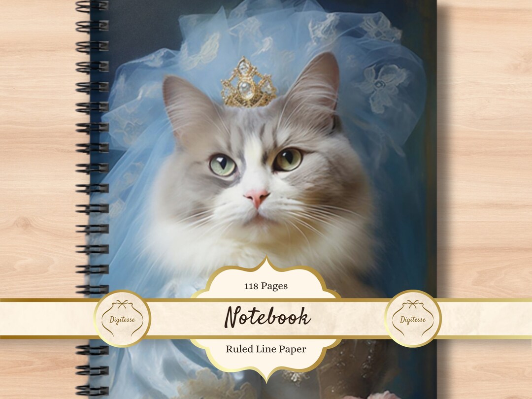 Ragdoll Cat Notebook, Back to School Gray Cat Journal, Gray and White ...