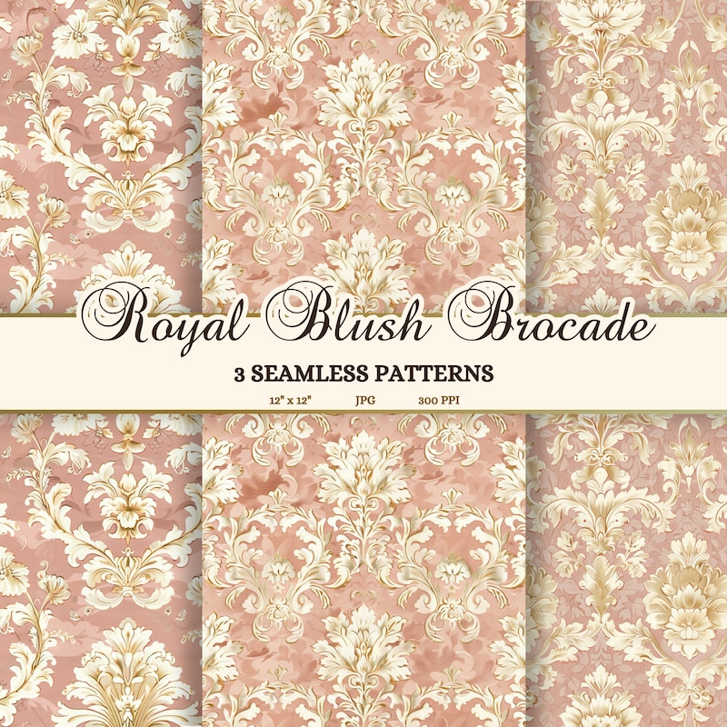 Pink Damask Pattern - Etsy
