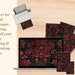 Gothic Flocked Velvet Wallpaper Printable, Burgundy Damask Pattern ...