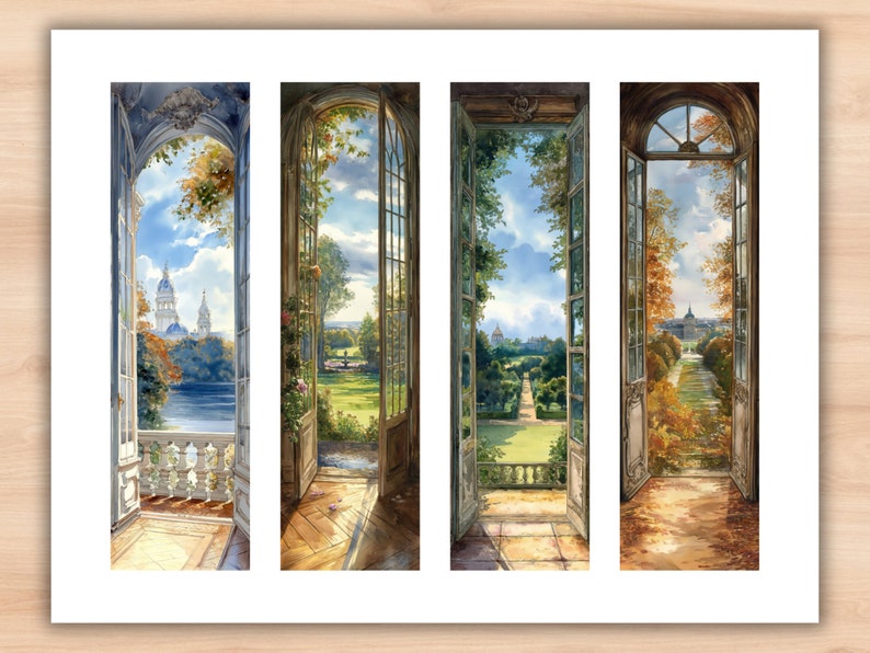 Printable Bookmarks Versailles, Rococo Palace Bookmarks, DIY Gifts for ...